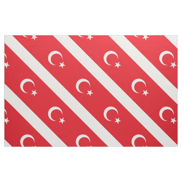 Turkey Flag Fabric | Zazzle