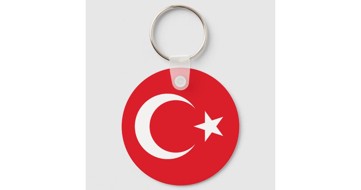 Turkey Flag Keychain | Zazzle