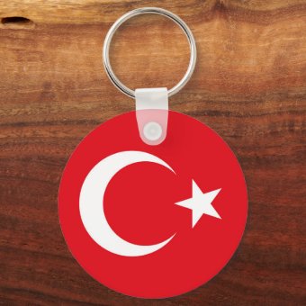 Turkey Flag Keychain | Zazzle