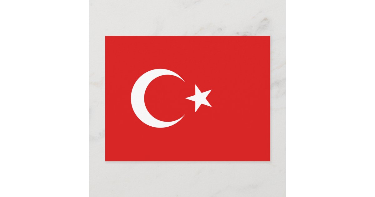 Turkey Flag Postcard | Zazzle