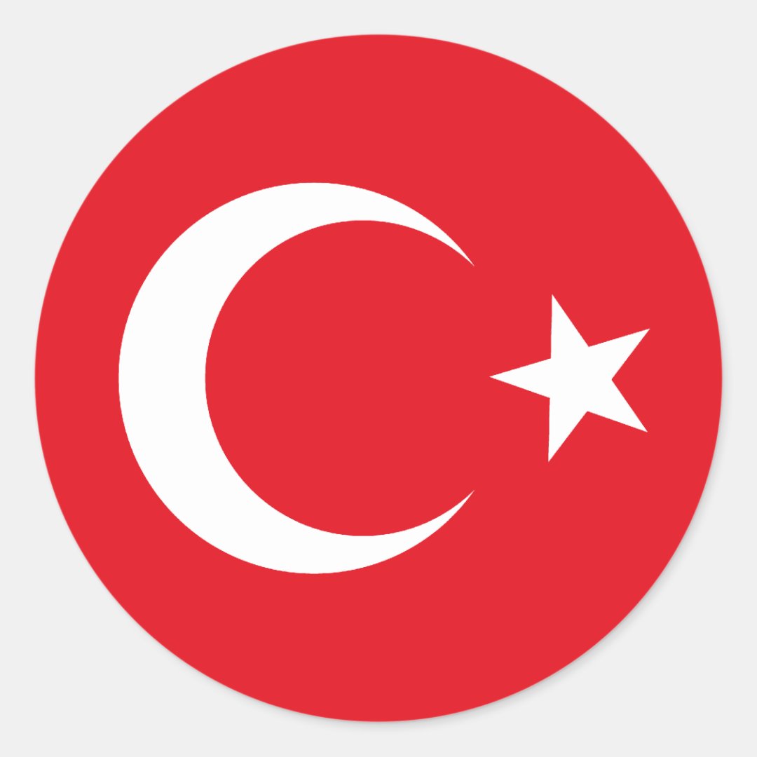 Turkey Flag Sticker | Zazzle
