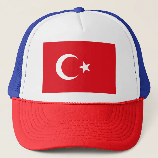 Turkey flag trucker hat | Zazzle