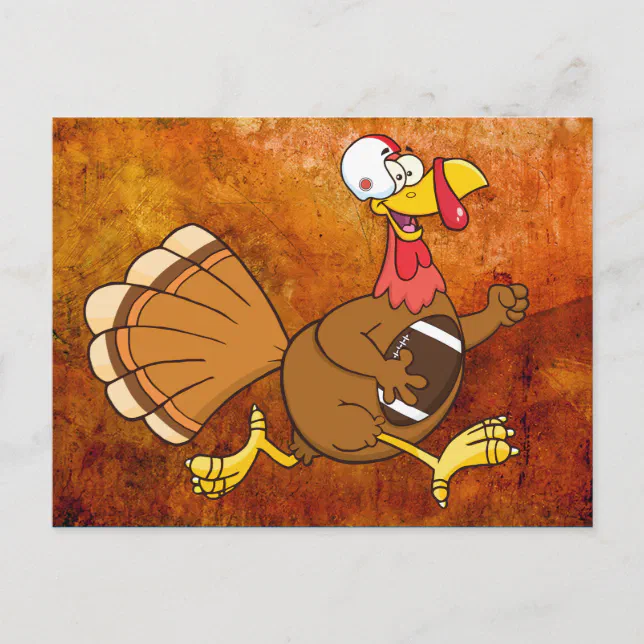 turkey football player postcard | Zazzle