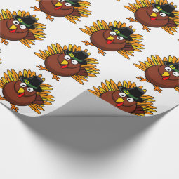 Turkey for Thanksgiving Holiday Wrapping Paper | Zazzle