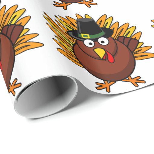 Turkey for Thanksgiving Holiday Wrapping Paper | Zazzle