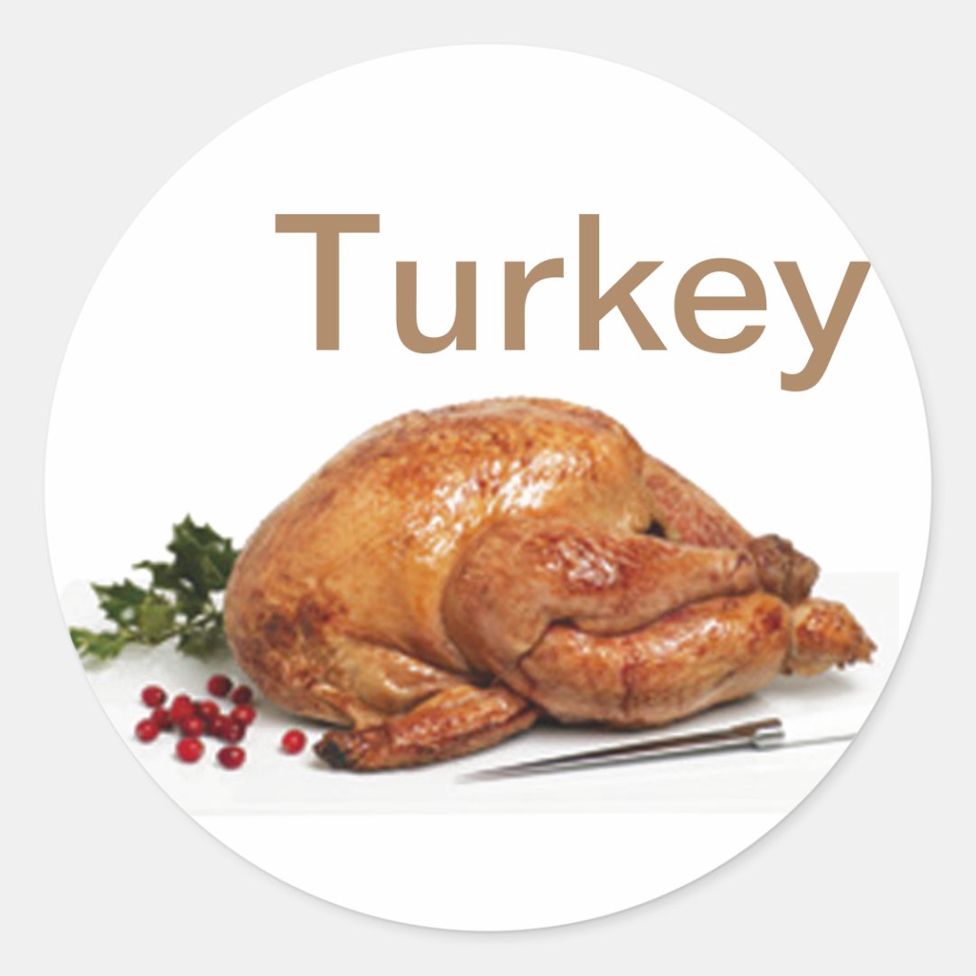 Turkey Freezer Bag Stickers | Zazzle