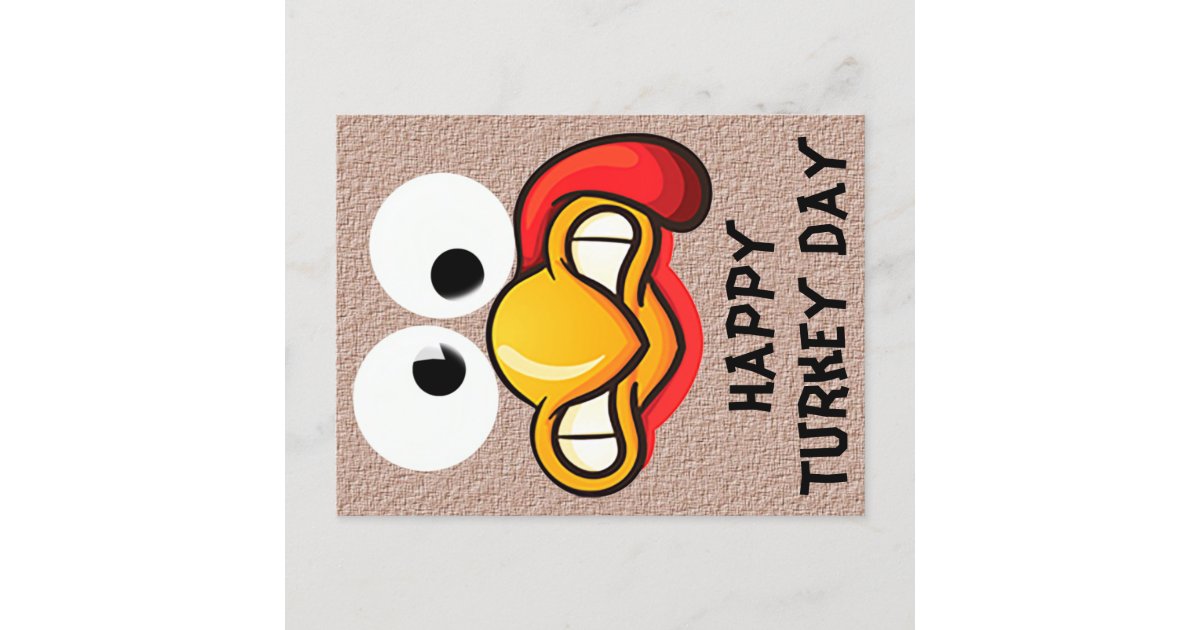 Turkey Funny Face Postcard | Zazzle