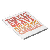 Turkey Gravy Beans and Rolls Funny Thanksgiving Notepad | Zazzle