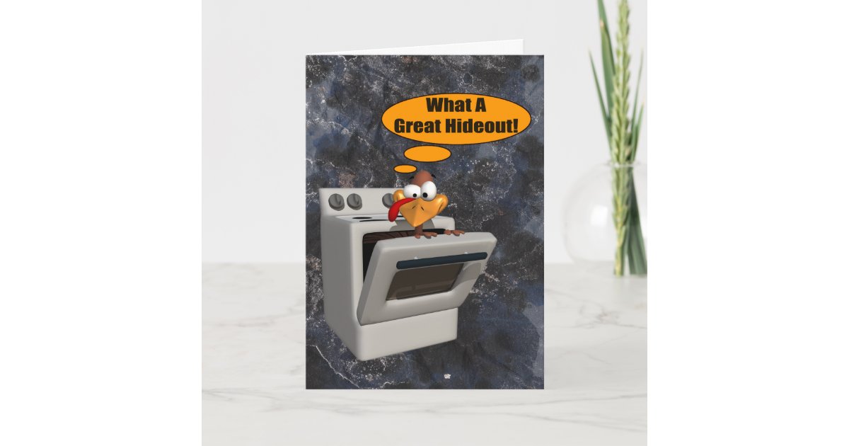 Turkey In Hiding Thanksgiving Card | Zazzle