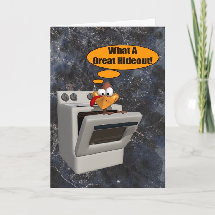 Turkey In Hiding Thanksgiving Card | Zazzle