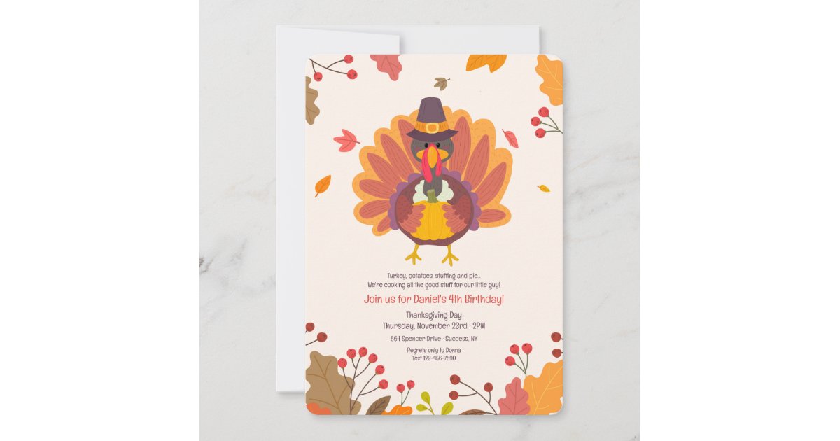 Turkey Invitation | Zazzle