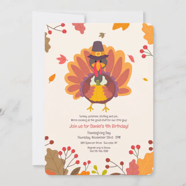 Turkey Invitation | Zazzle