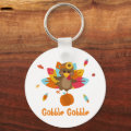Turkey keychain Thanksgiving keychain Fall theme | Zazzle