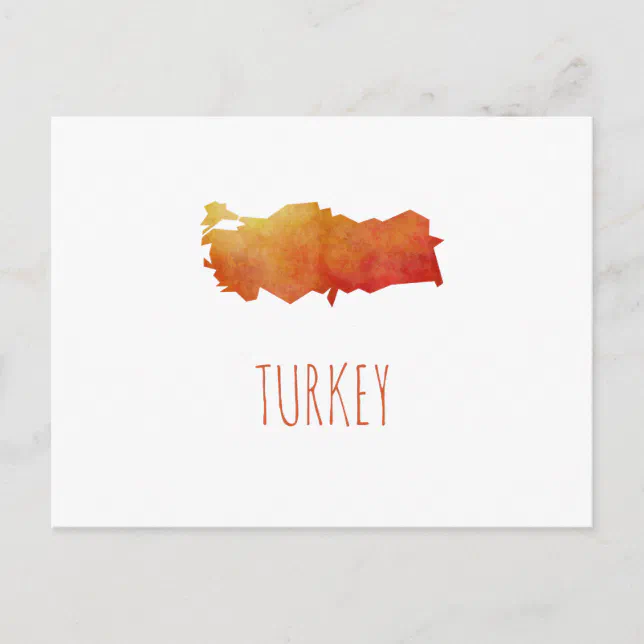 Turkey Map Postcard | Zazzle