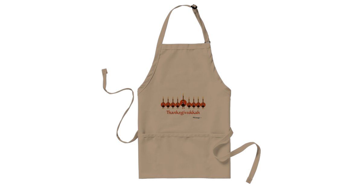 Turkey Menorah Thanksgivukkah Apron | Zazzle