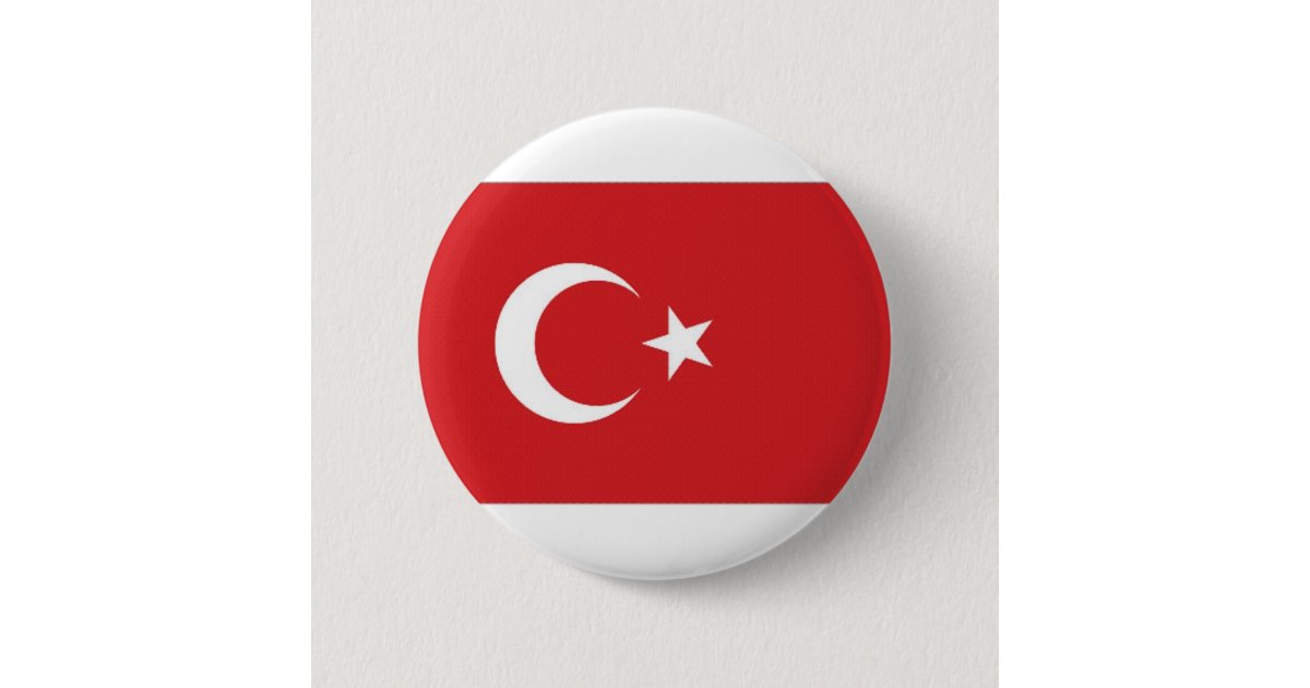Turkey National Flag Pinback Button | Zazzle