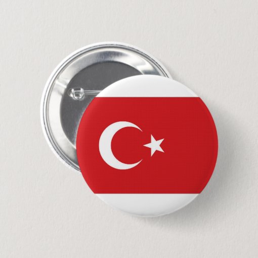 Turkey National Flag Pinback Button | Zazzle