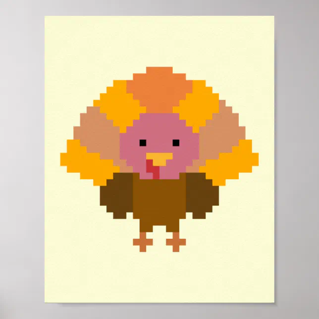 Turkey - Pixel Art Poster | Zazzle