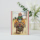 Turkey Pulling Child on Pumpkin Cart Thanksgiving Postcard | Zazzle