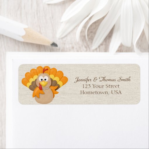 Turkey Return Address Label | Zazzle