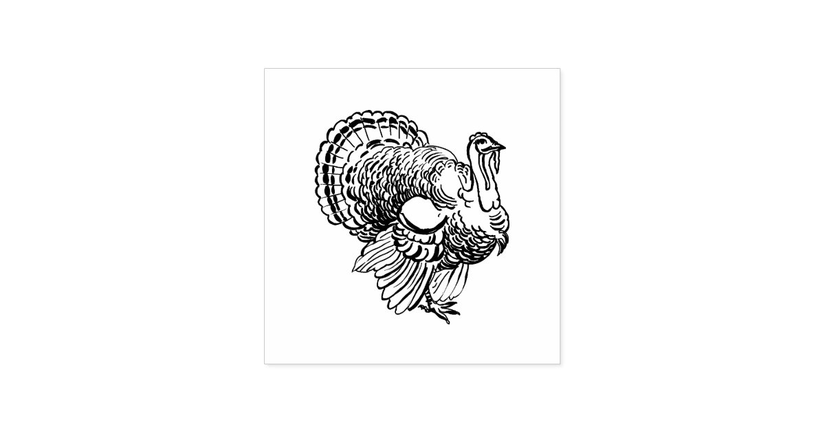 Turkey Rubber Stamp | Zazzle