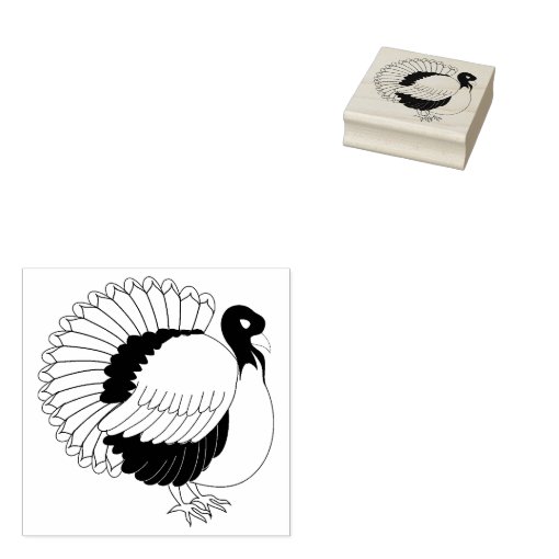 Turkey Rubber Stamp | Zazzle