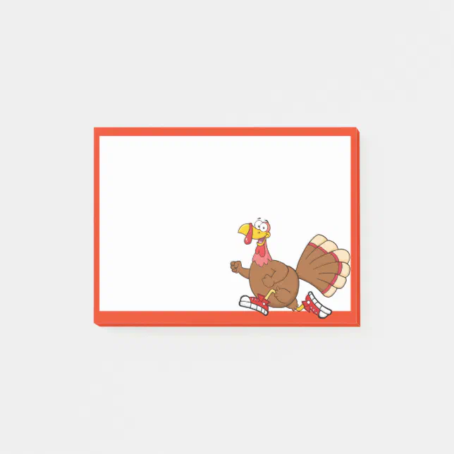 Turkey Running for It's Life Post-it Notes | Zazzle