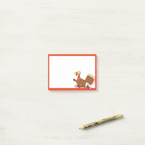 Turkey Running for It's Life Post-it Notes | Zazzle