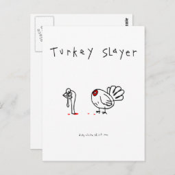 Turkey Slayer Postcard | Zazzle