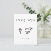 Turkey Slayer Postcard | Zazzle