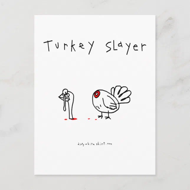 Turkey Slayer Postcard | Zazzle