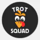Turkey Trot Squad Running Classic Round Sticker | Zazzle