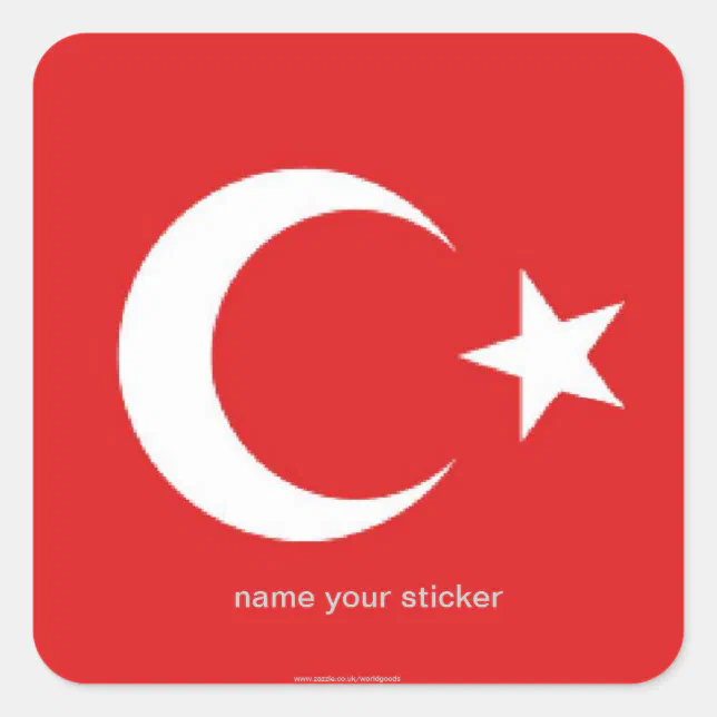 Turkey turkish flag sticker | Zazzle