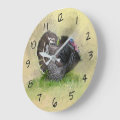 Turkey Wildlife Animal Art Large Clock | Zazzle