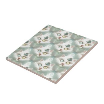 Turkish angora ceramic tile | Zazzle