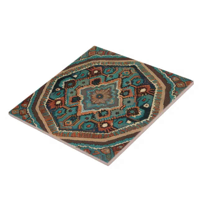 Turkish Beautiful Old Pattern Modern Collection Ceramic Tile | Zazzle