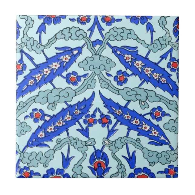 Turkish Border Turquoise Tile | Zazzle