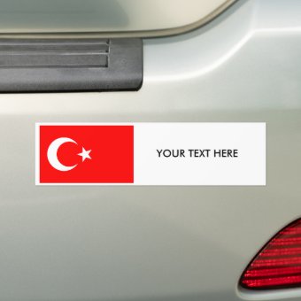 Turkish FLAG Bumper Sticker | Zazzle