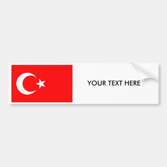 Turkish FLAG Bumper Sticker | Zazzle.com