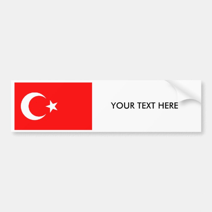 Turkish FLAG Bumper Sticker | Zazzle.com