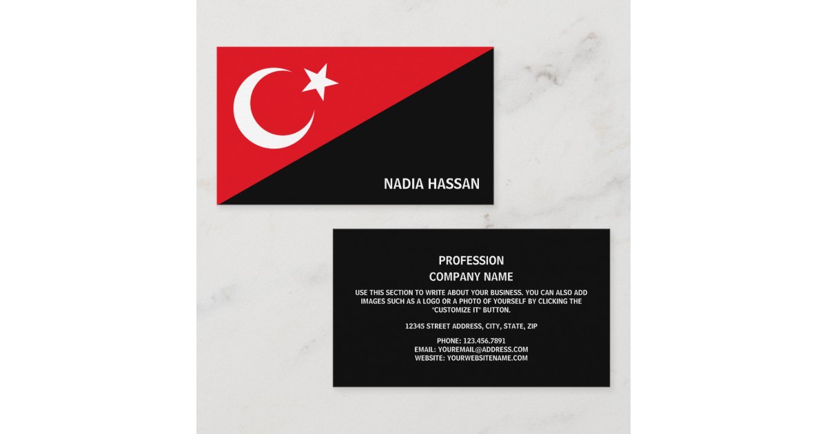 Turkish Flag Design, Flag of Turkey Business Card | Zazzle