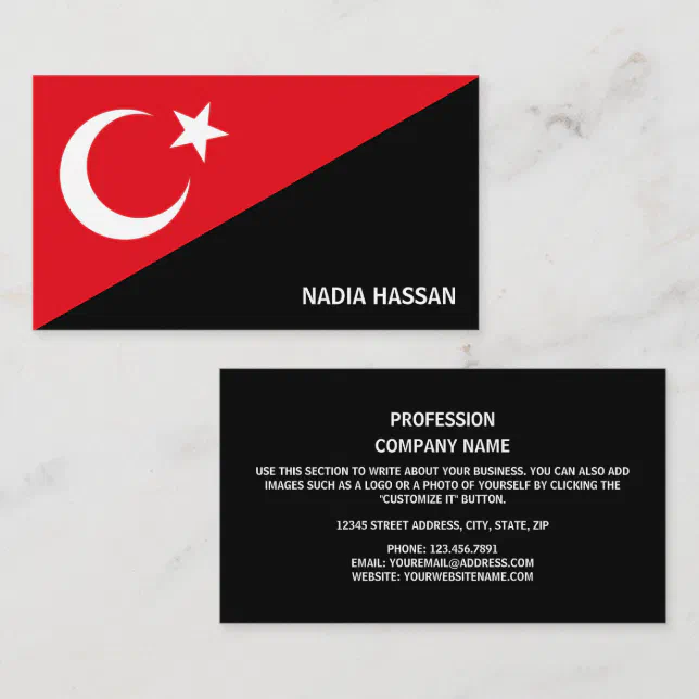Turkish Flag Design, Flag of Turkey Business Card | Zazzle