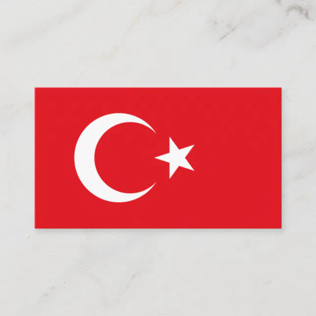 Turkish Flag, Flag of Turkey Business Card | Zazzle