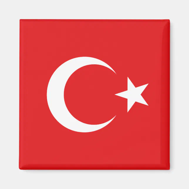Turkish flag magnet | Zazzle