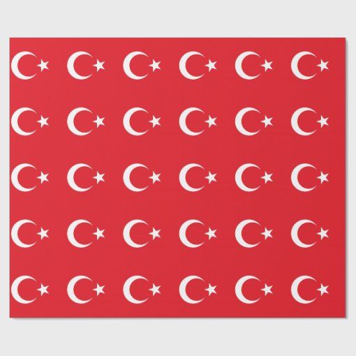 Turkish Flag Wrapping Paper | Zazzle