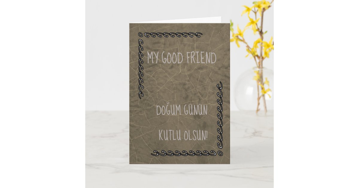 Turkish Happy Birthday Card | Zazzle