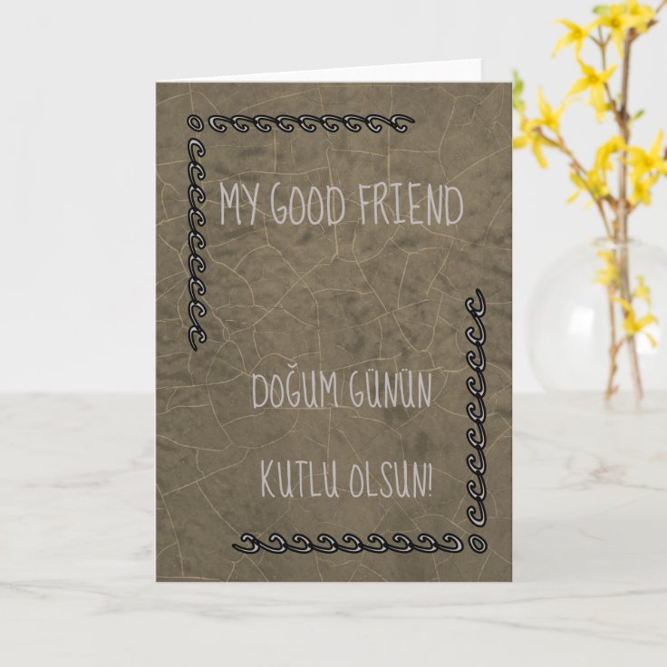 Turkish Happy Birthday Card | Zazzle