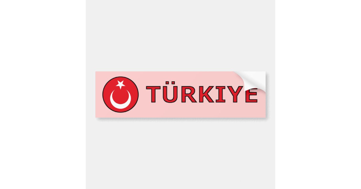 Turkiye Bumper Sticker | Zazzle