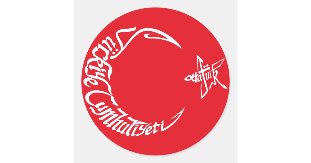 Türkiye Cumhuriyeti - Atatürk Classic Round Sticker | Zazzle