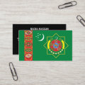 Turkmen Flag & Emblem, Flag of Turkmenistan Business Card | Zazzle
